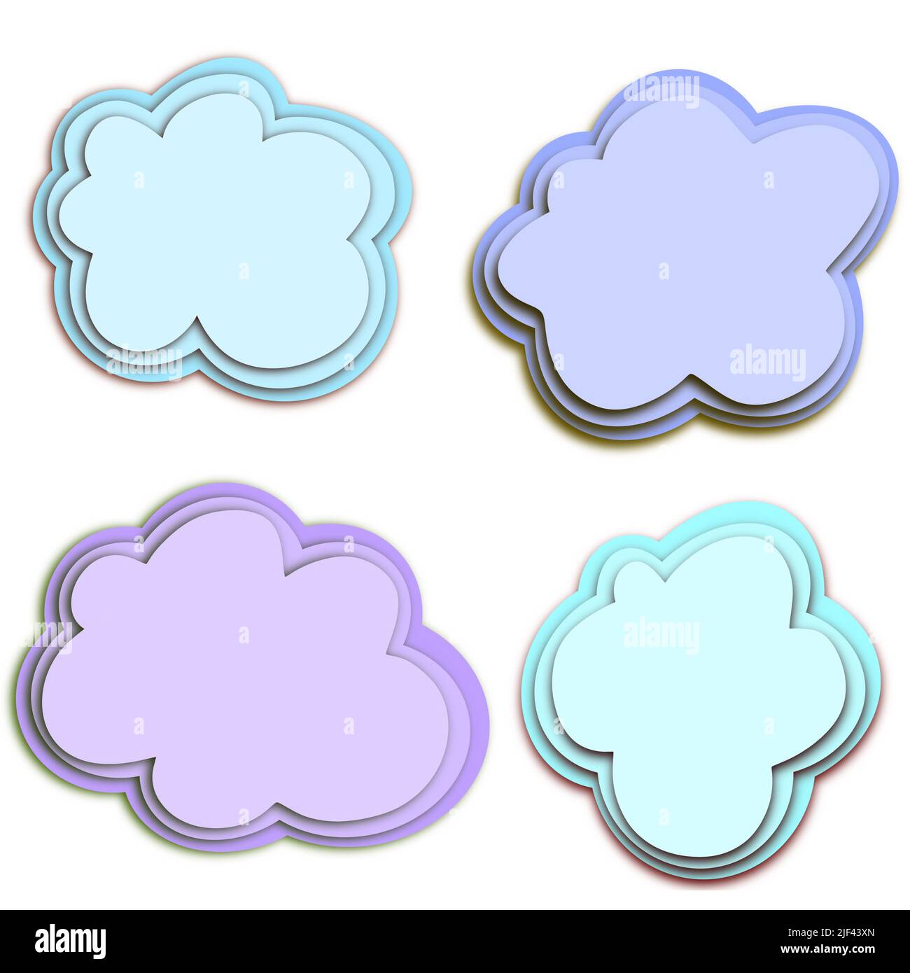 Set cut out clouds hi-res stock photography and images - Alamy