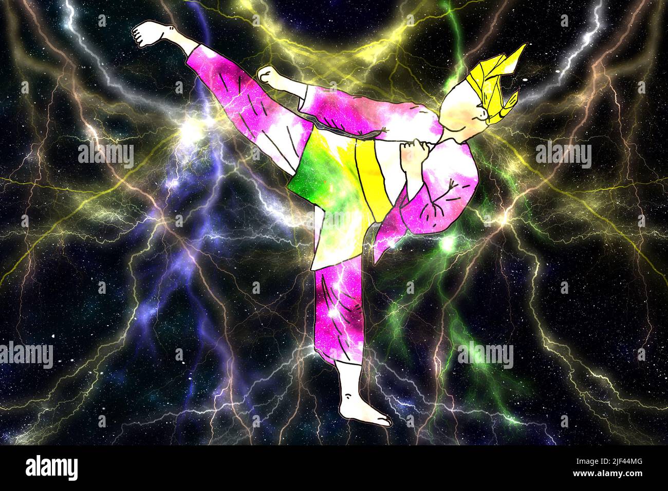 Martial art leg kick hi-res stock photography and images - Alamy