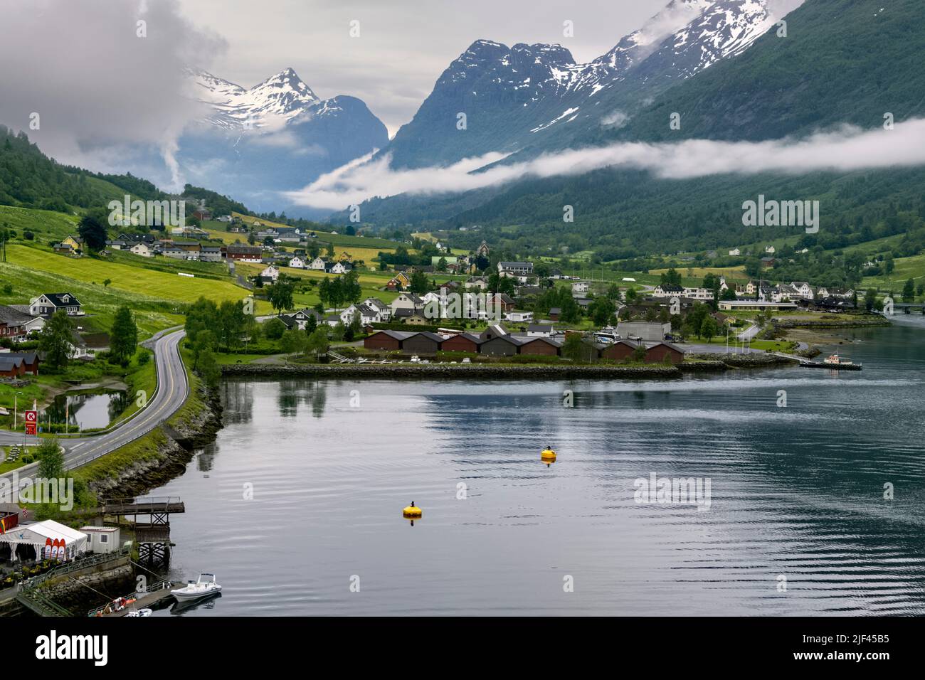 Olden Port and Harbour Olden, Norway Stock Photo - Alamy