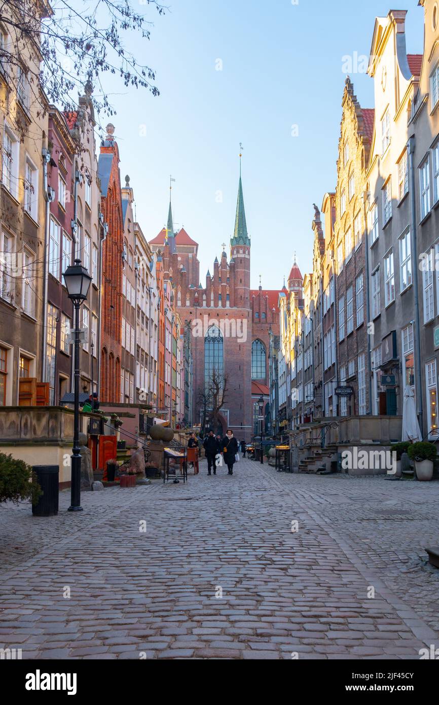 Gdansk, Poland - 12 March, 2022: Architecture of Mariacka Street in ...