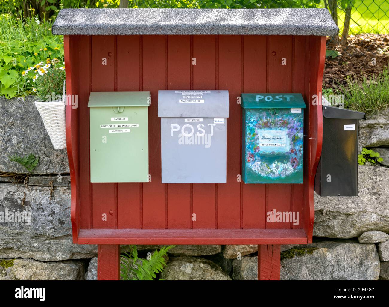 Local Mailboxes, Olden, Norway Stock Photo - Alamy