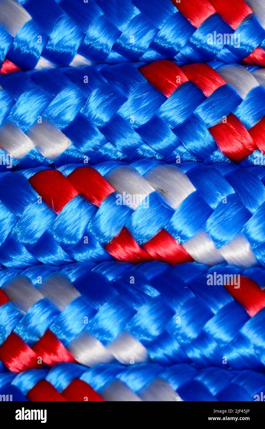 Background Texture Of The Blue Braided Rope Stock Photo - Alamy