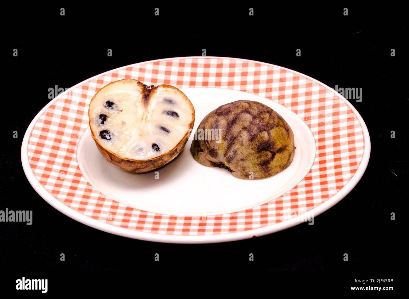 Fresh Green and Brown Ripe Cherimoya Tropical Fruit Stock Photo - Alamy