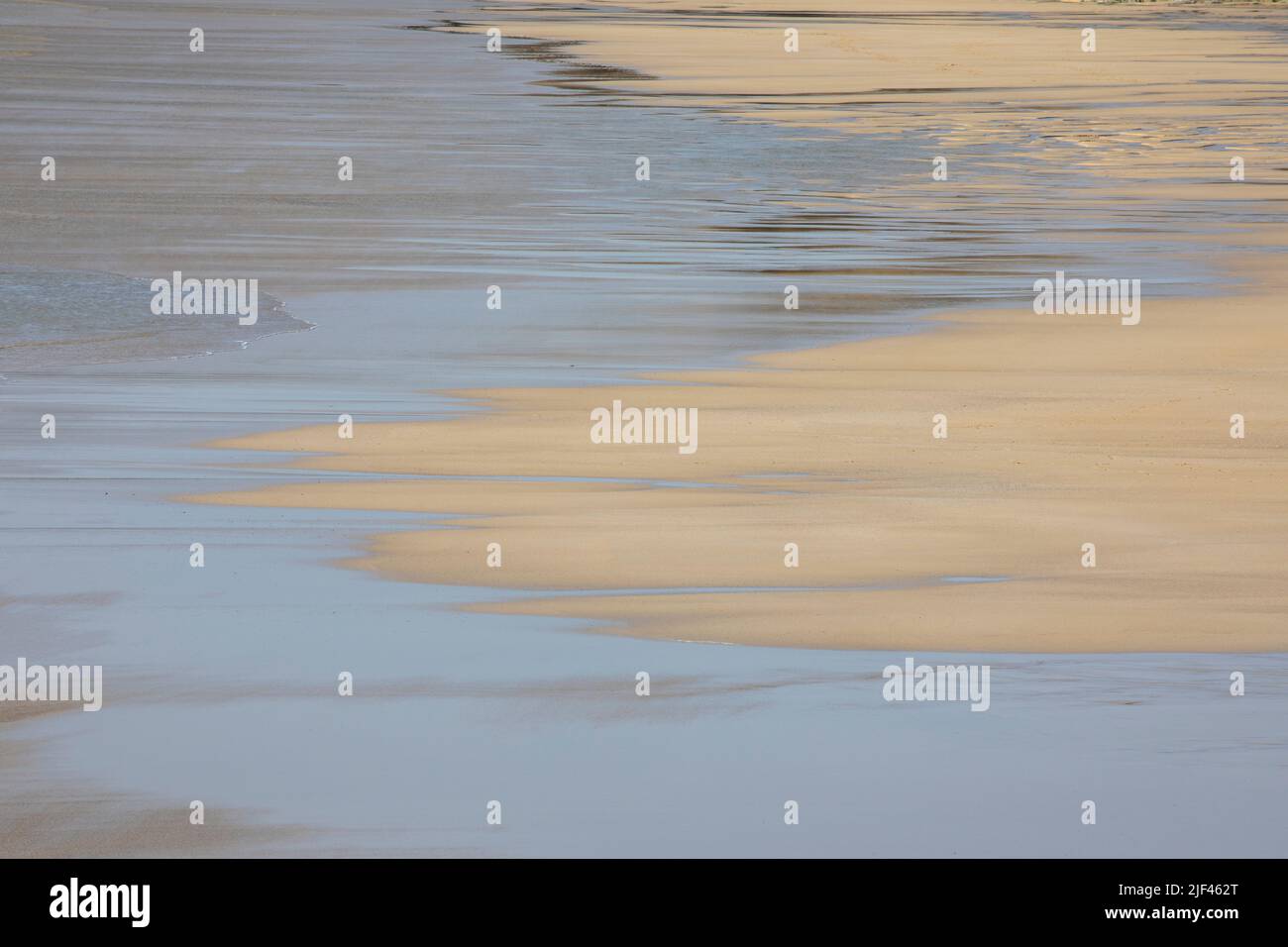 Sand and tidal patterns on Nisabost beach, Harris, Outer Hebrides ...