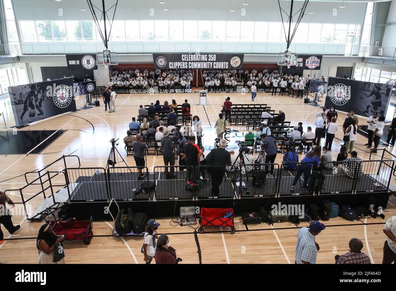 Overhead view during the Michelle & Barack Obama Sports Complex opening ...