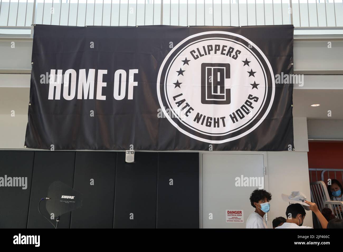 Banner hanging during the Michelle & Barack Obama Sports Complex ...