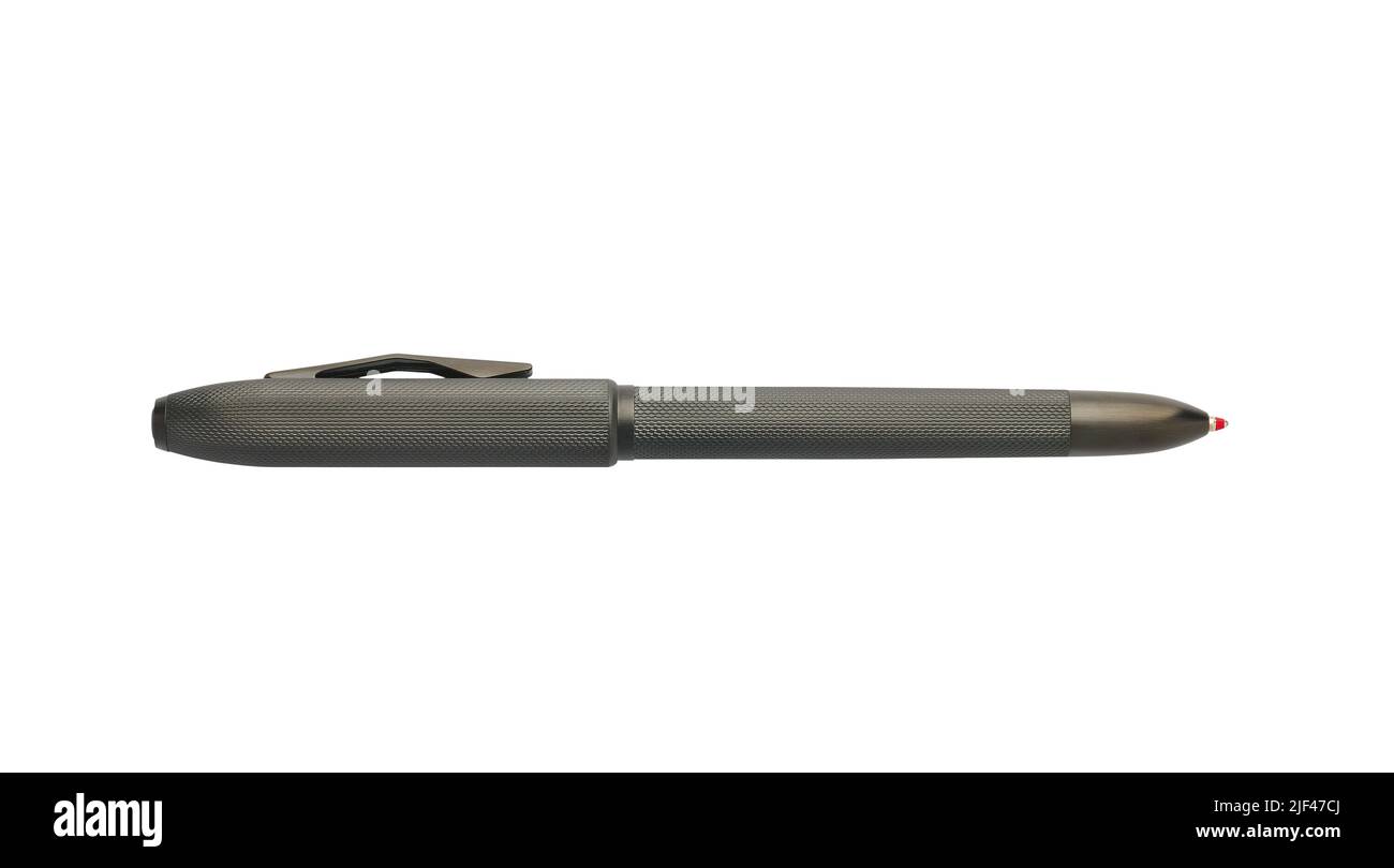 Gray luxury ballpoint pen isolated on white background Stock Photo - Alamy