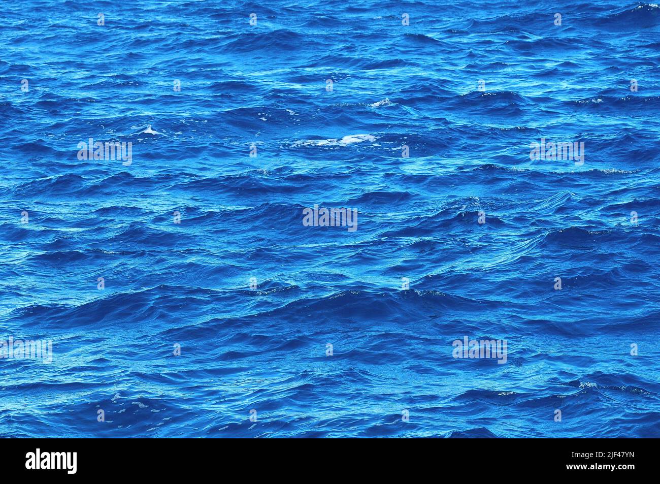 Water Texture Deep Blue Ocean Surface with Waves Stock Photo - Alamy