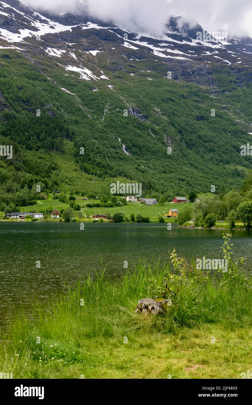 Lake Floen, Olden, Norway Stock Photo - Alamy