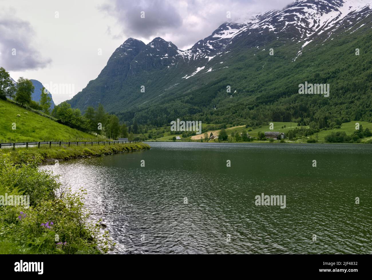 Lake Floen, Olden, Norway Stock Photo - Alamy