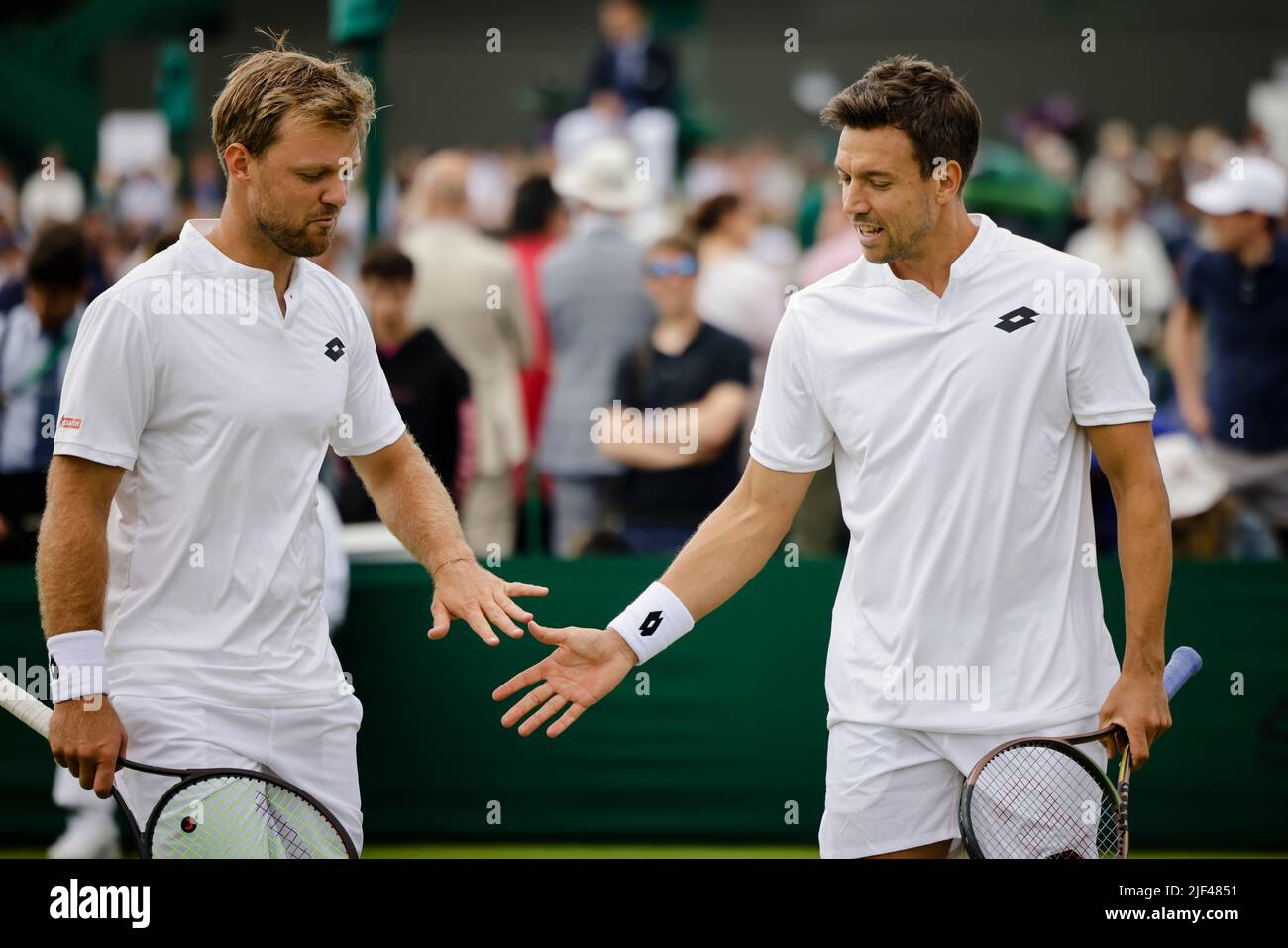 London, UK. 29th June, 2022. Tennis: Grand Slam/ATP Tour - Wimbledon, doubles, men, 1st round ...