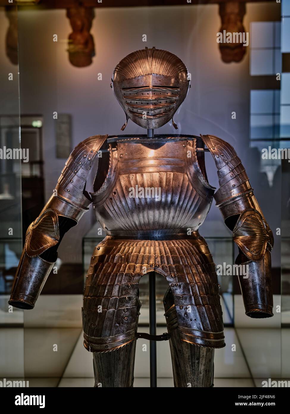 Old metal armor in Hohensalzburg Fortress, Salzburg, Austria Stock ...