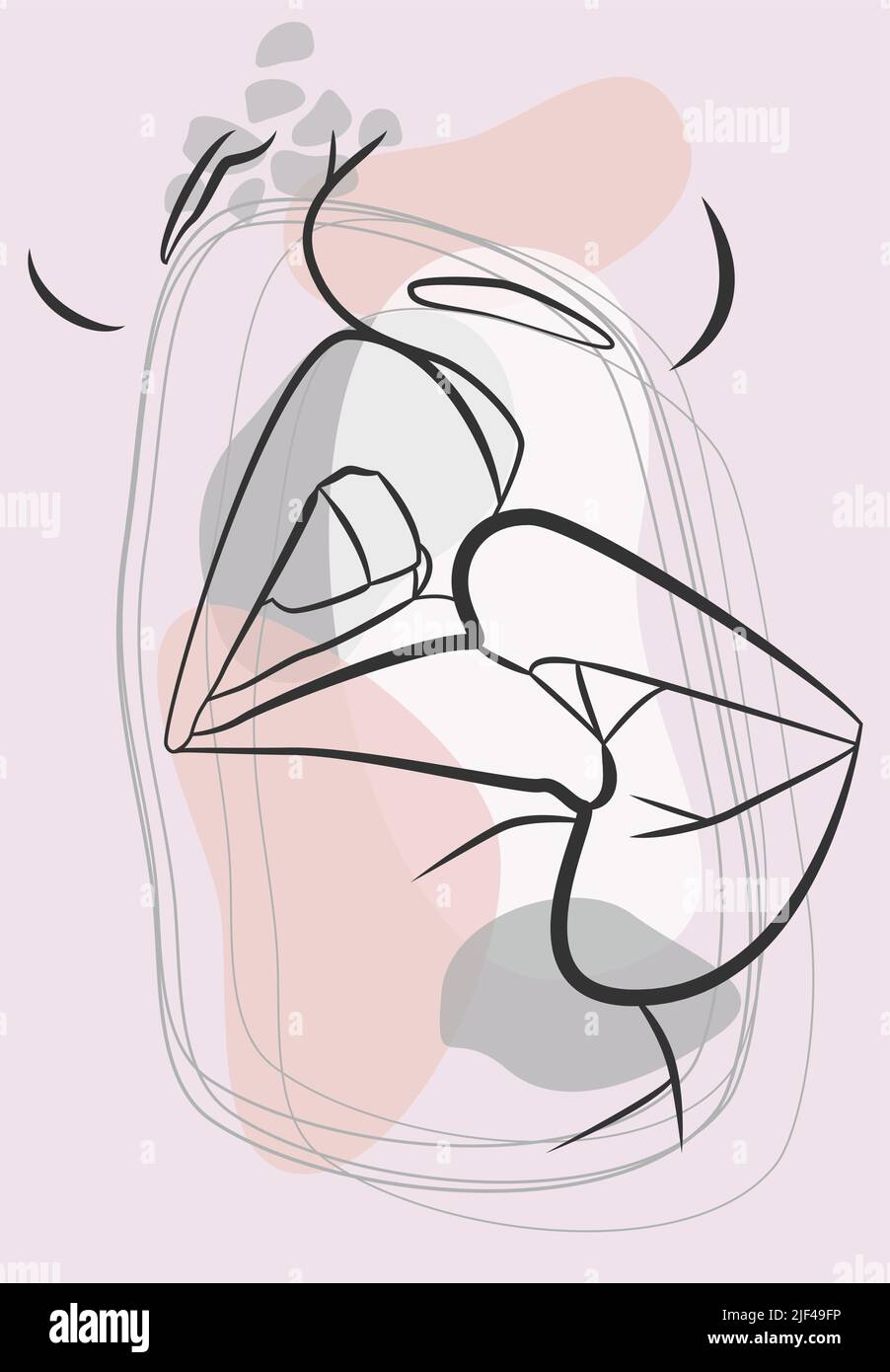 Wall art, minimalistic abstract art background. Abstract design ...