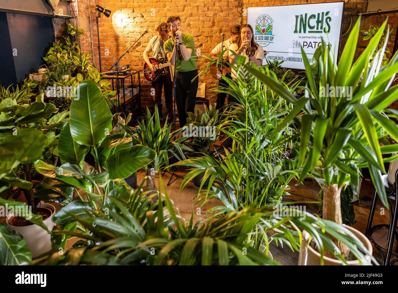 EDITORIAL USE ONLY General views of Red Rum Club performing a gig to an ...