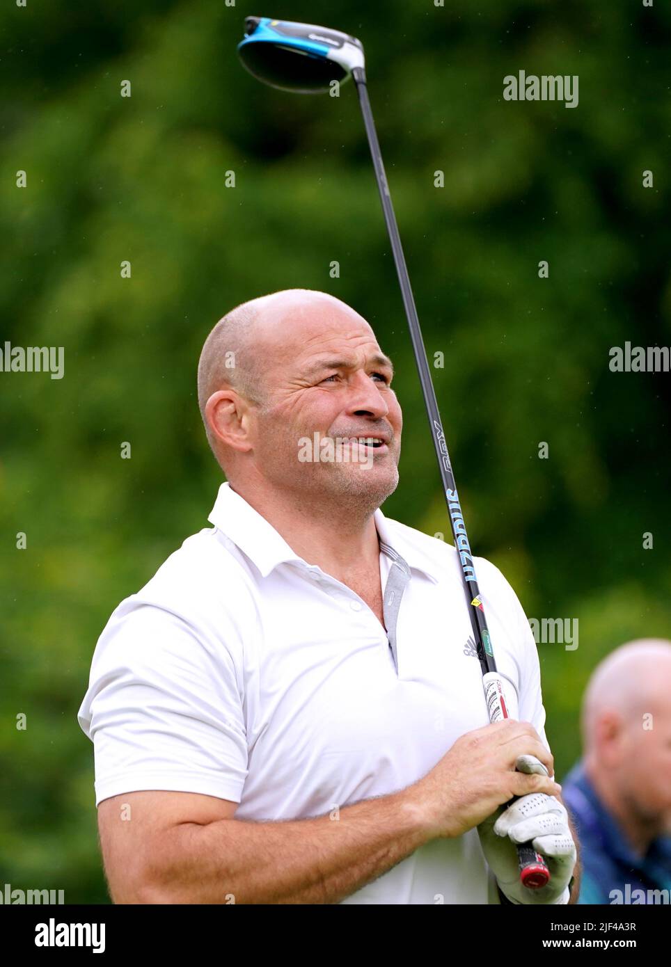 Former rugby player Rory Best on the 9th hole during Pro-Am day of the ...