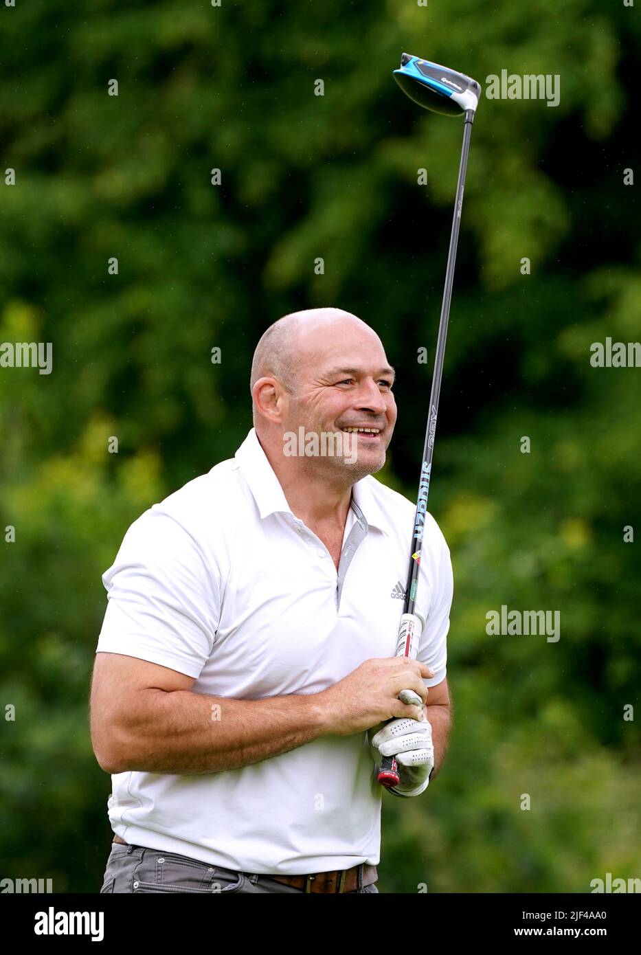 Former rugby player Rory Best on the 9th hole during Pro-Am day of the ...