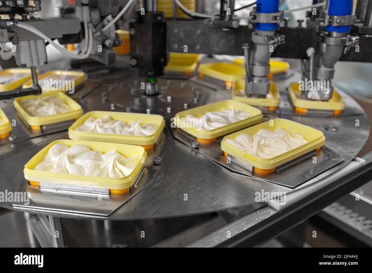 ice cream production and packaging Stock Photo - Alamy