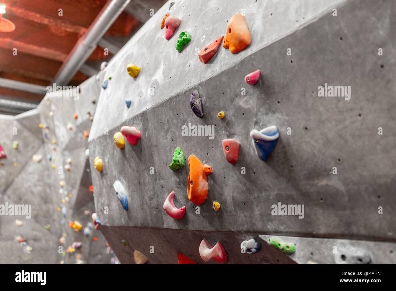 indoor climbing wall in gym Stock Photo - Alamy