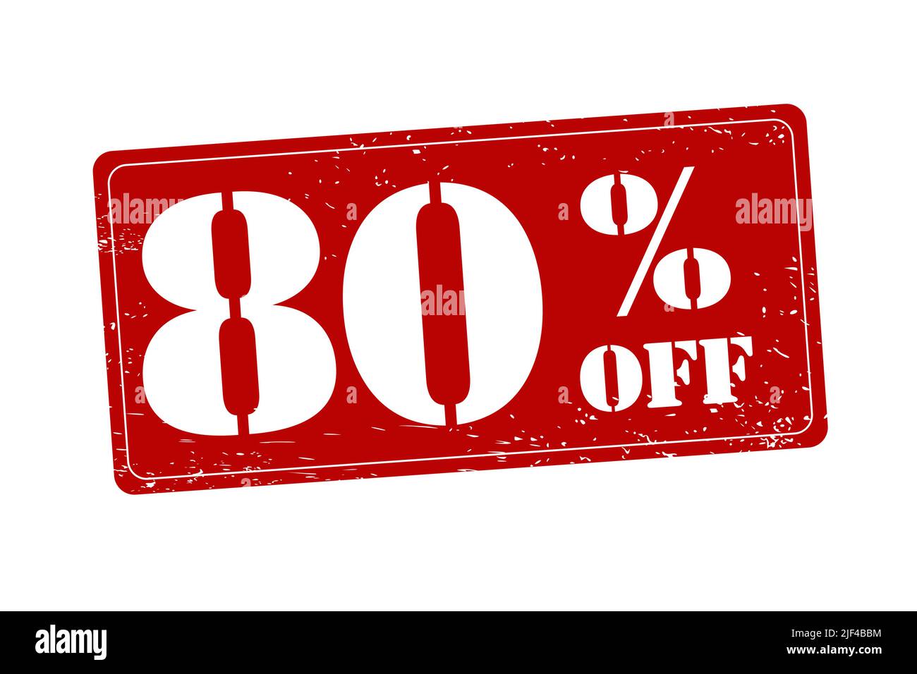 80 percent off discount - shopping deal rubber stamp. Vector stamp ...