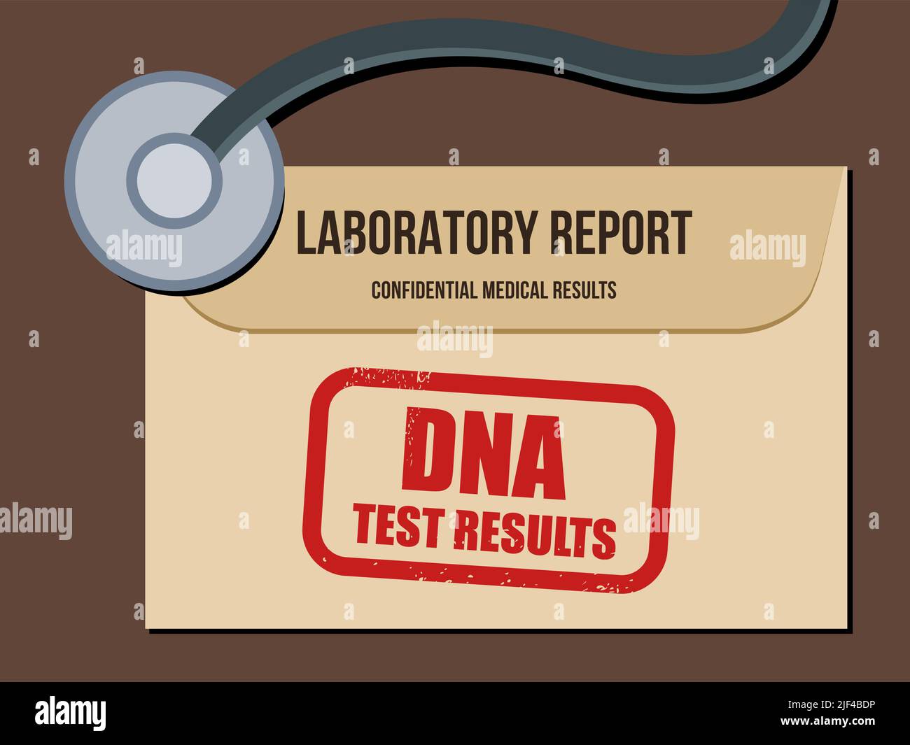 DNA test results. Genetic laboratory DNA testing report - vector ...