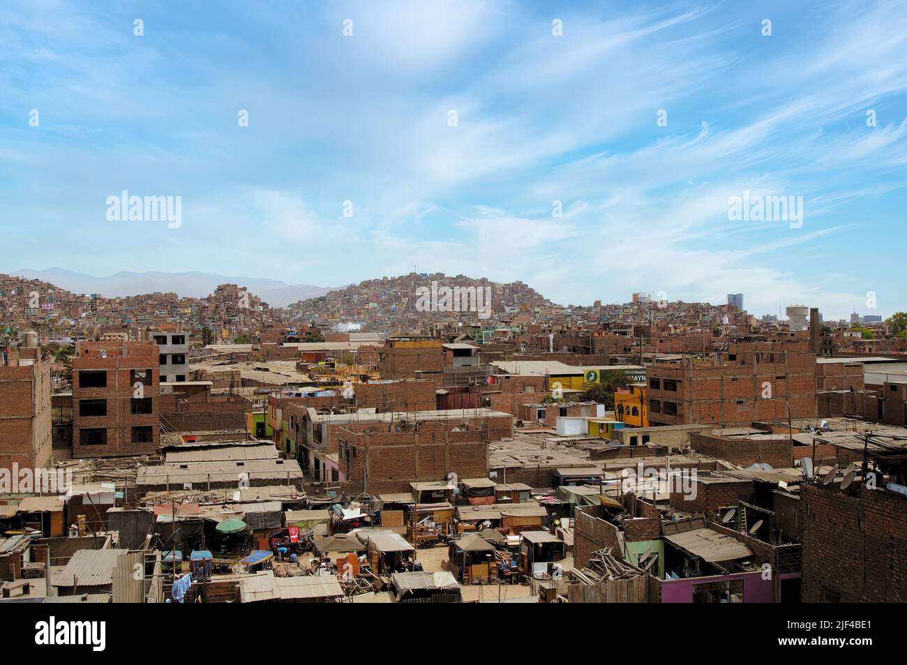 Panoramic view of Lima the famous and characteristic capital of Peru ...