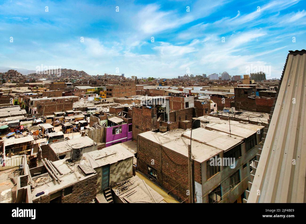 Panoramic view of Lima the famous and characteristic capital of Peru ...
