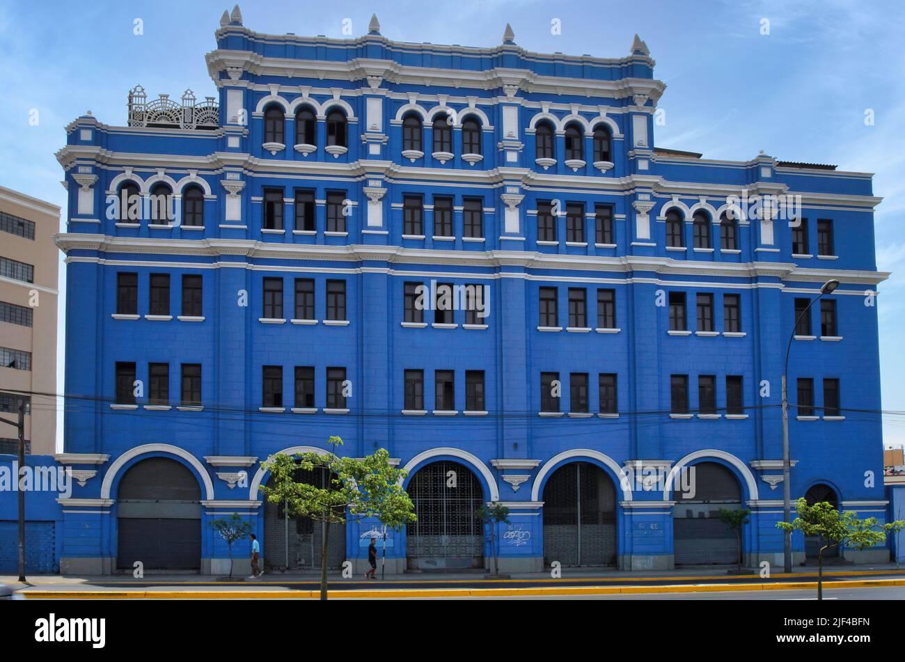 Some characteristic and colorful houses of Lima, the capital of Peru ...