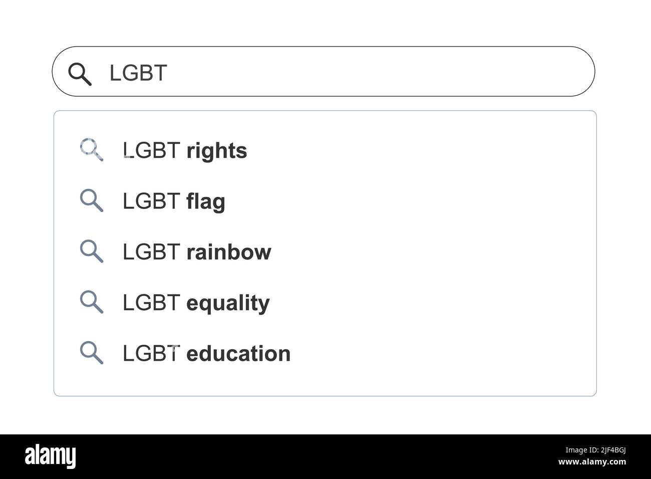 LGBT search results. LGBTQ topic online search autocomplete suggestions ...