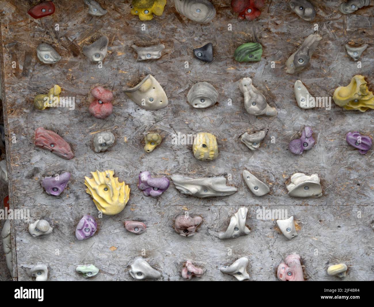 Climbing training wall close up detail Stock Photo - Alamy