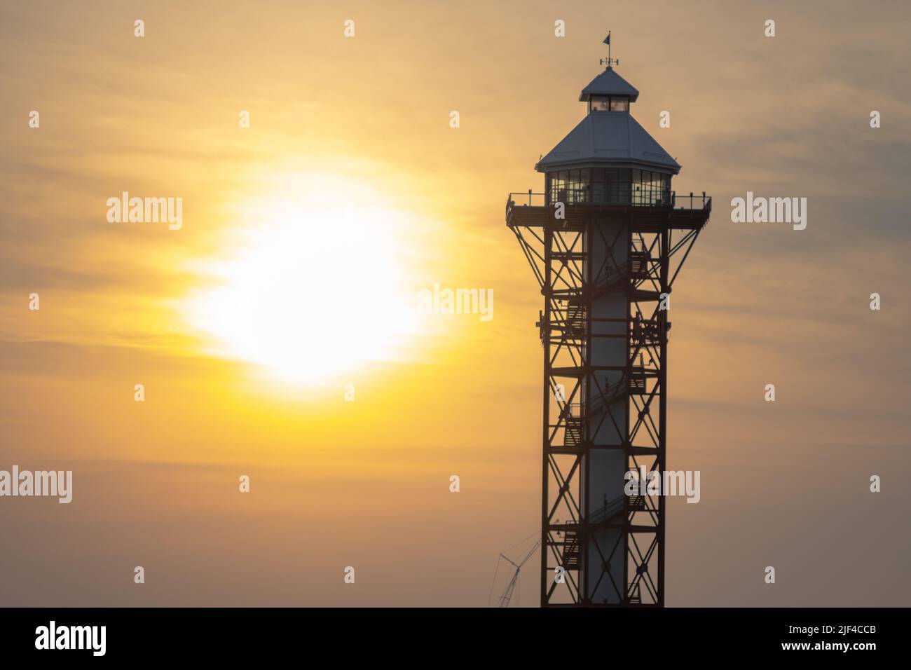 The Bicentennial Tower at sunset in Erie, Pennsylvania, USA Stock Photo ...