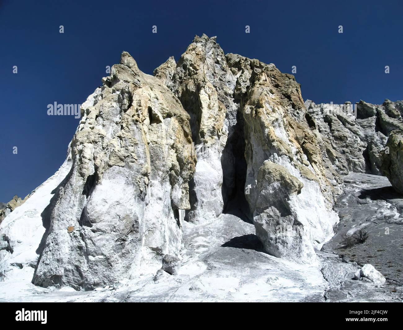In the middle of the wild nature of Nepal, Manang in the valley of the ...