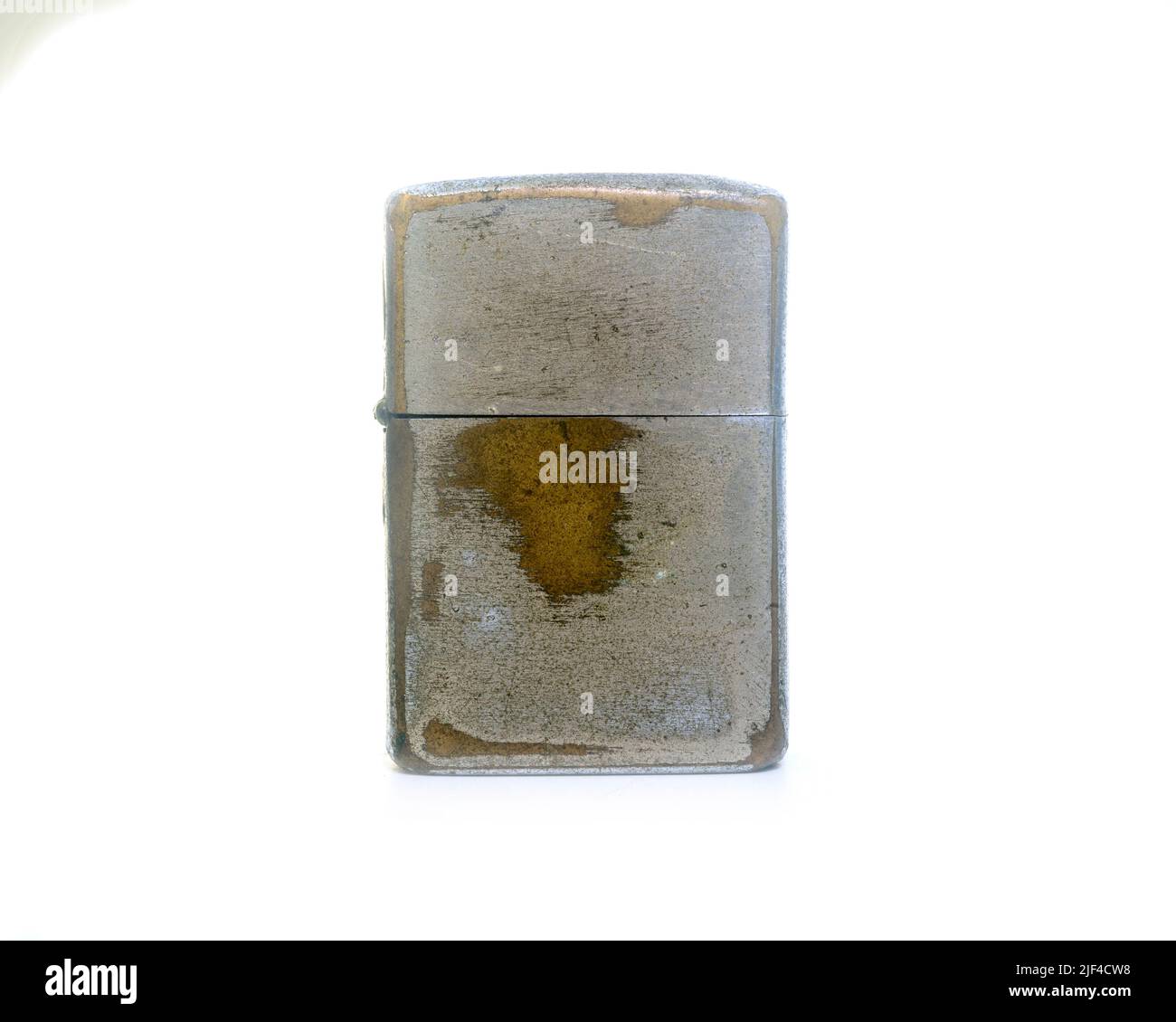 Old vintage zippo lighters isolated on white background Stock Photo - Alamy