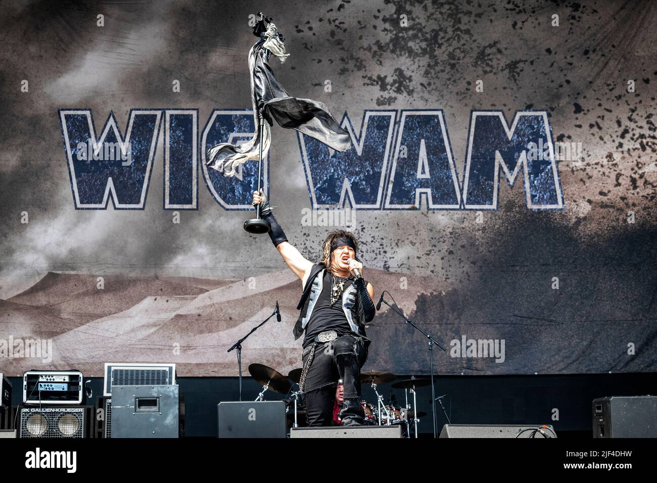 Oslo, Norway. 25th, June 2022. The Norwegian glam rock band Wig Wam ...