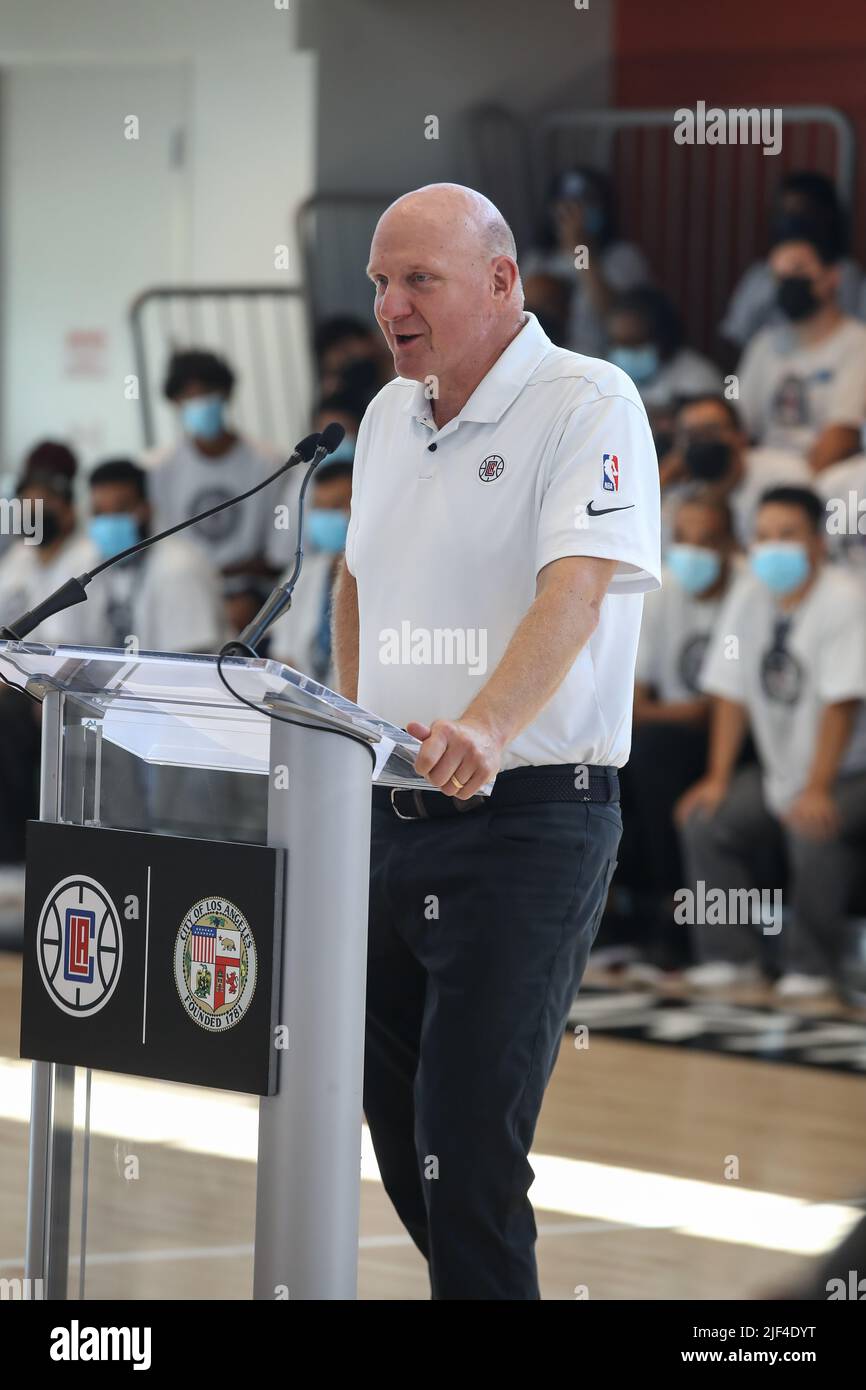 Clippers owner Steve Ballmer during the Michelle & Barack Obama Sports ...