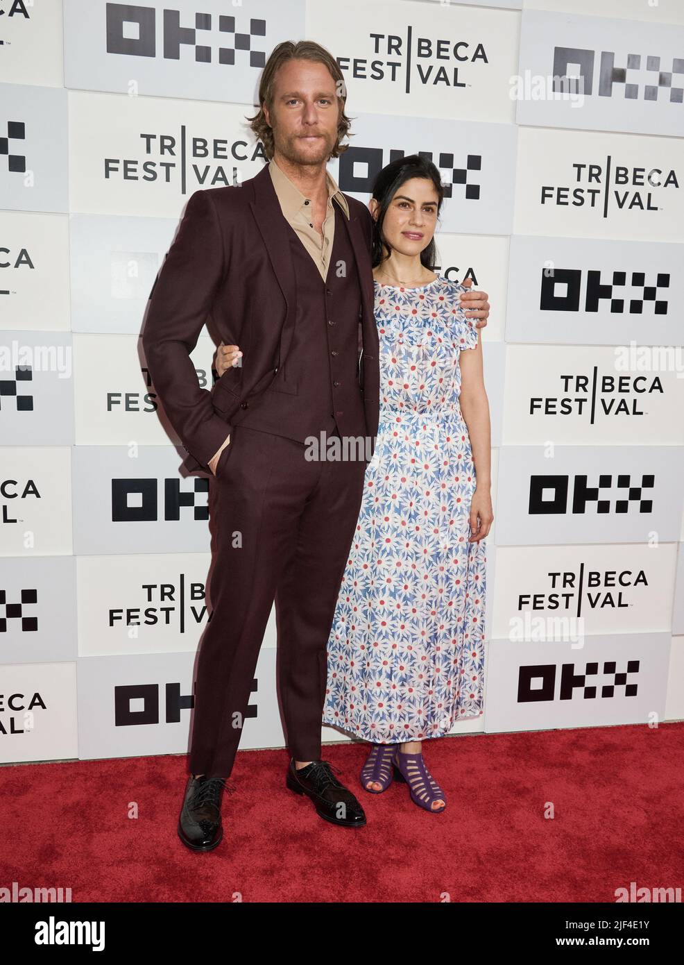 NEW YORK, NY, USA - JUNE 15, 2022: Jake McDorman and Ana Cruz Kayne ...