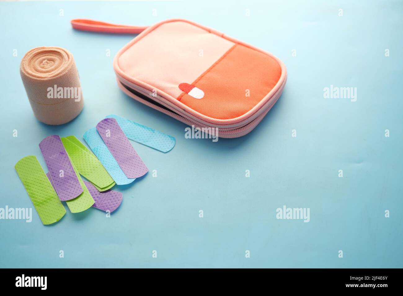 colorful adhesive bandage on white background Stock Photo - Alamy