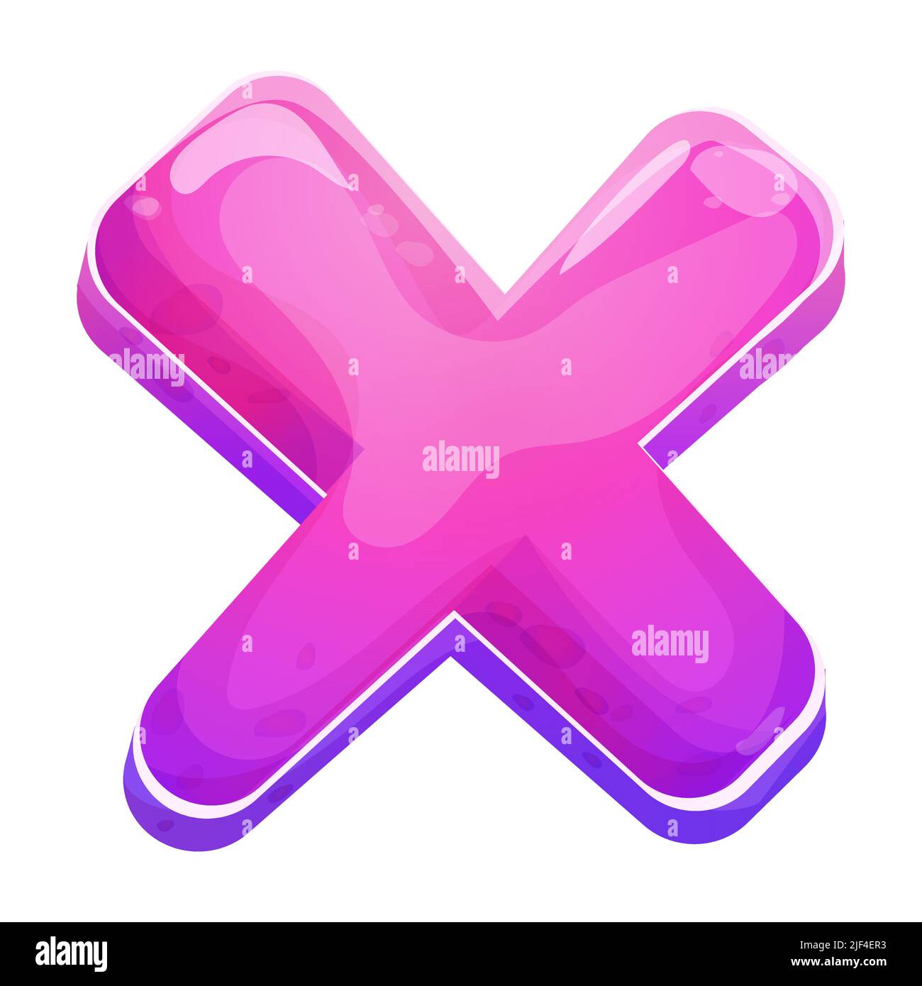 Shiny close button game interface, menu element, cross shape in comic ...