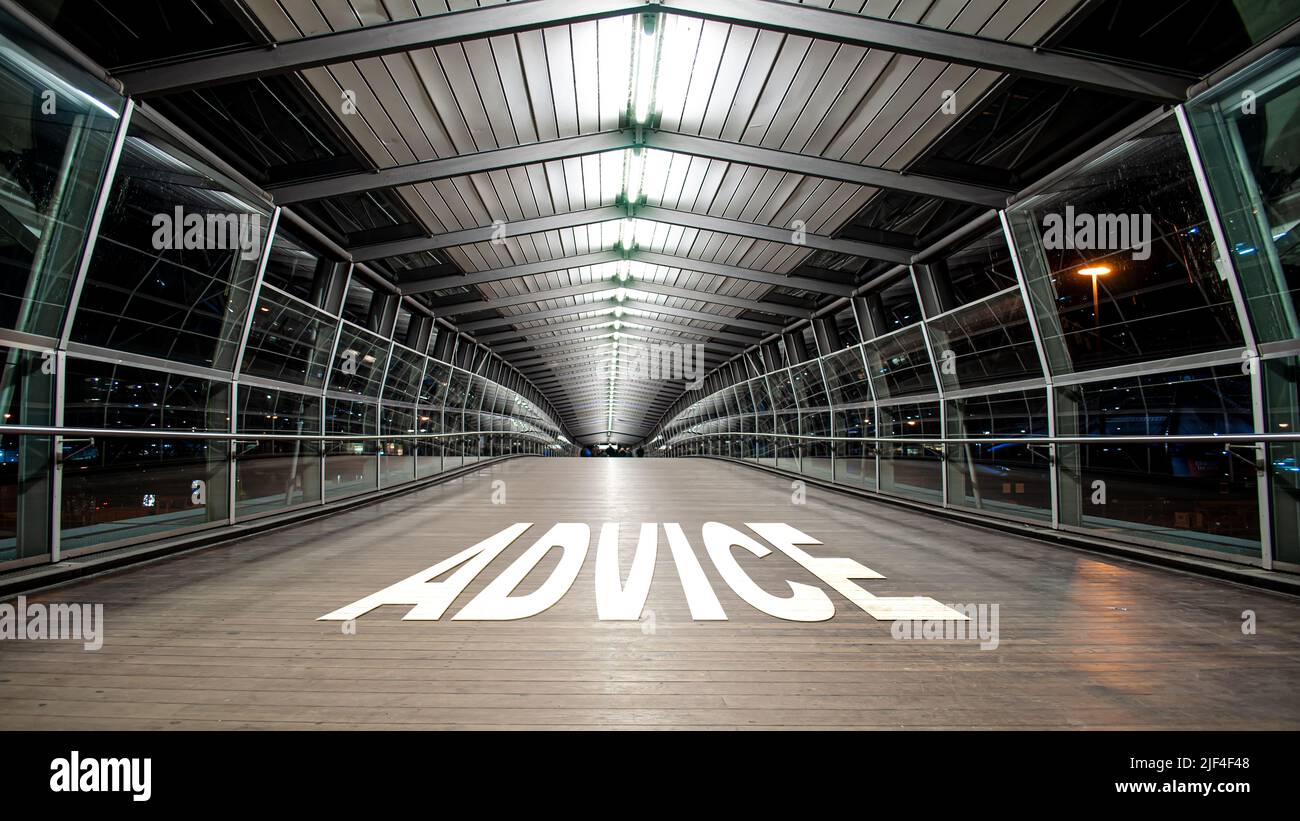 Street Sign the Direction Way to Advice Stock Photo - Alamy