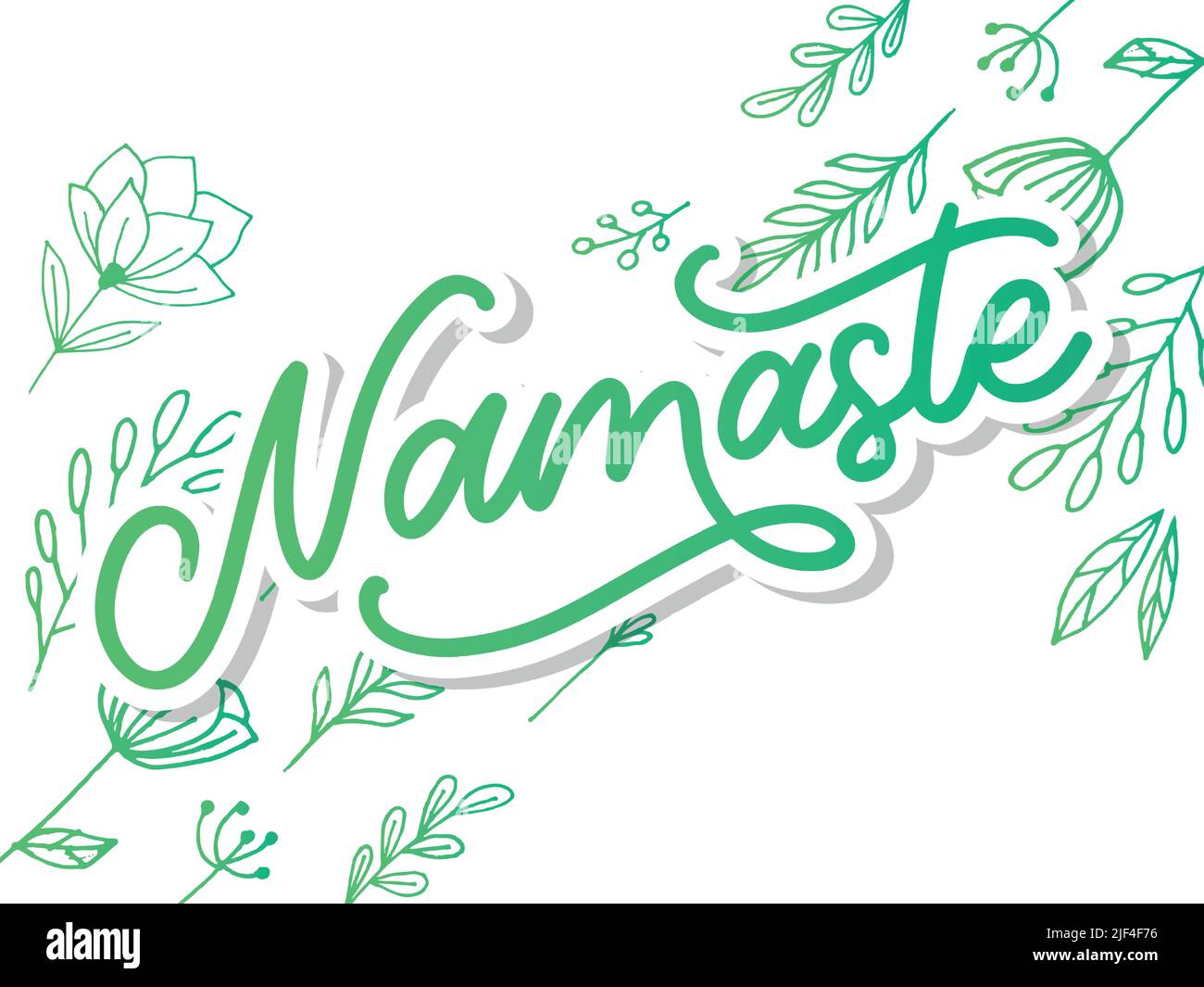 Vector lettering. Calligraphic poster with phrase - Namaste. Hand drawn ...