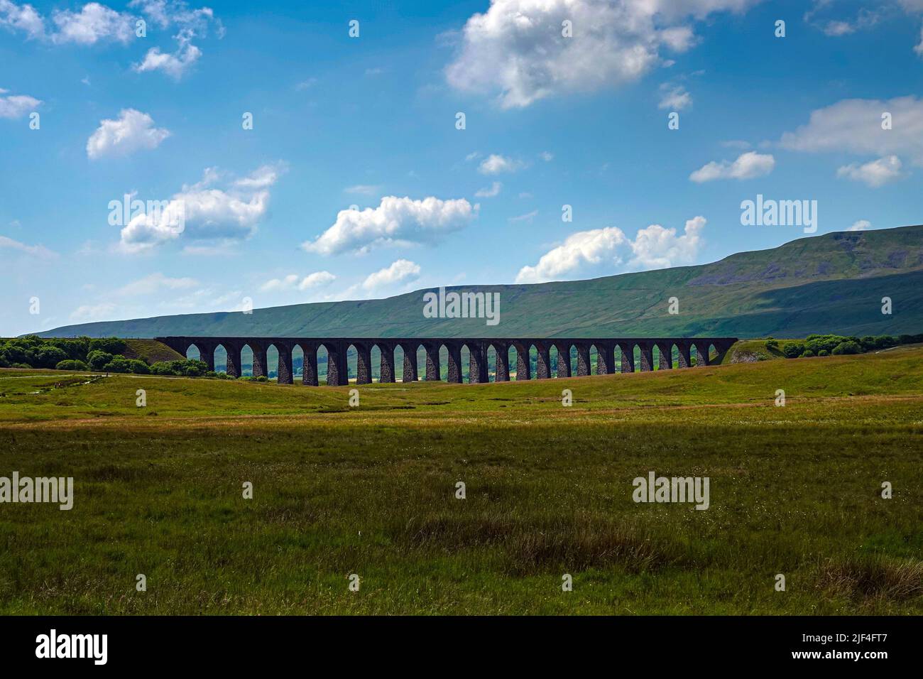 The famous Ribblehead Viaduct, viaduct, Settle Carlisle railway ...