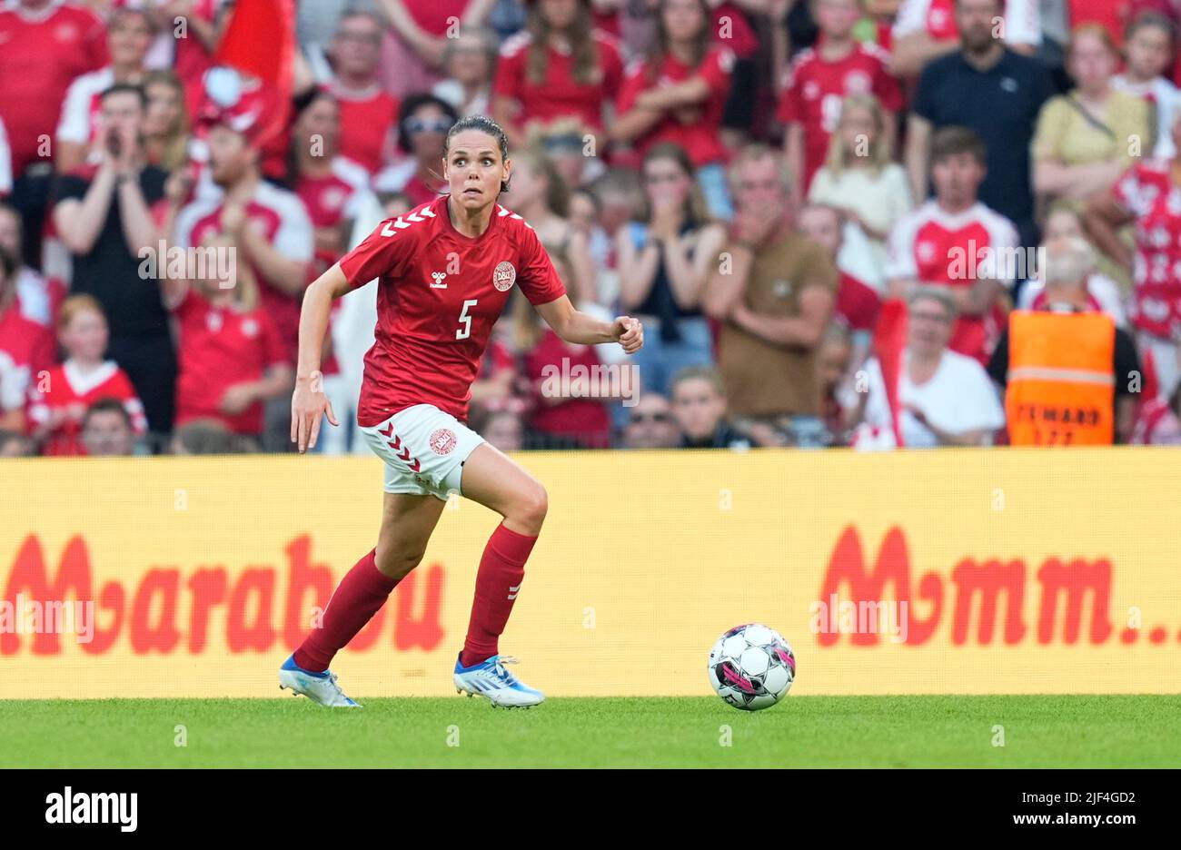 Parken Stadium, Copenhagen, Denmark. 24th June, 2022. Simone Boye of ...