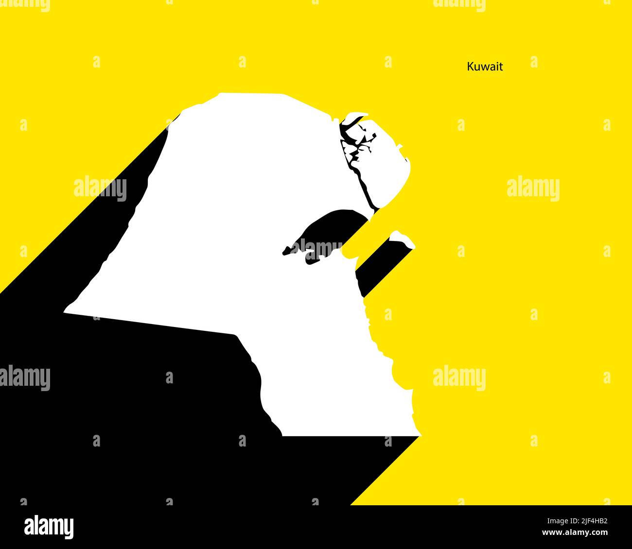 Map of kuwait hi-res stock photography and images - Alamy