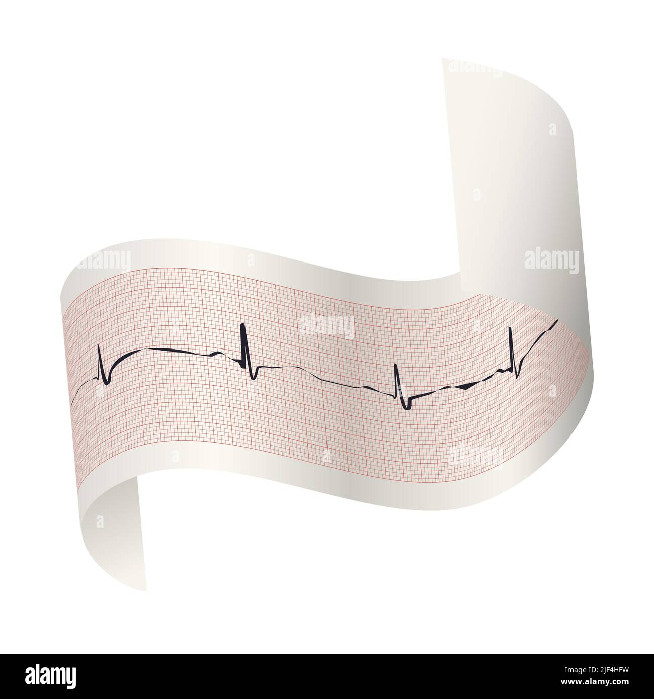 Electrocardiogram background. Heart beat rate recording on pink ekg ...