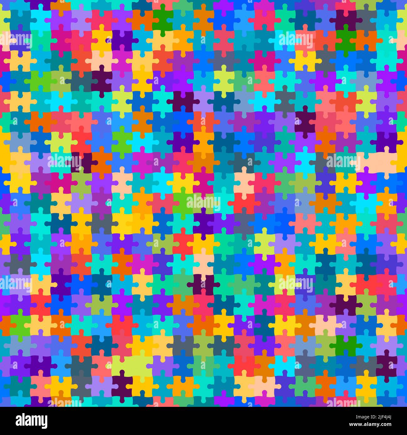 Seamless colorful pattern with puzzles, jigsaw, childrens pattern ...