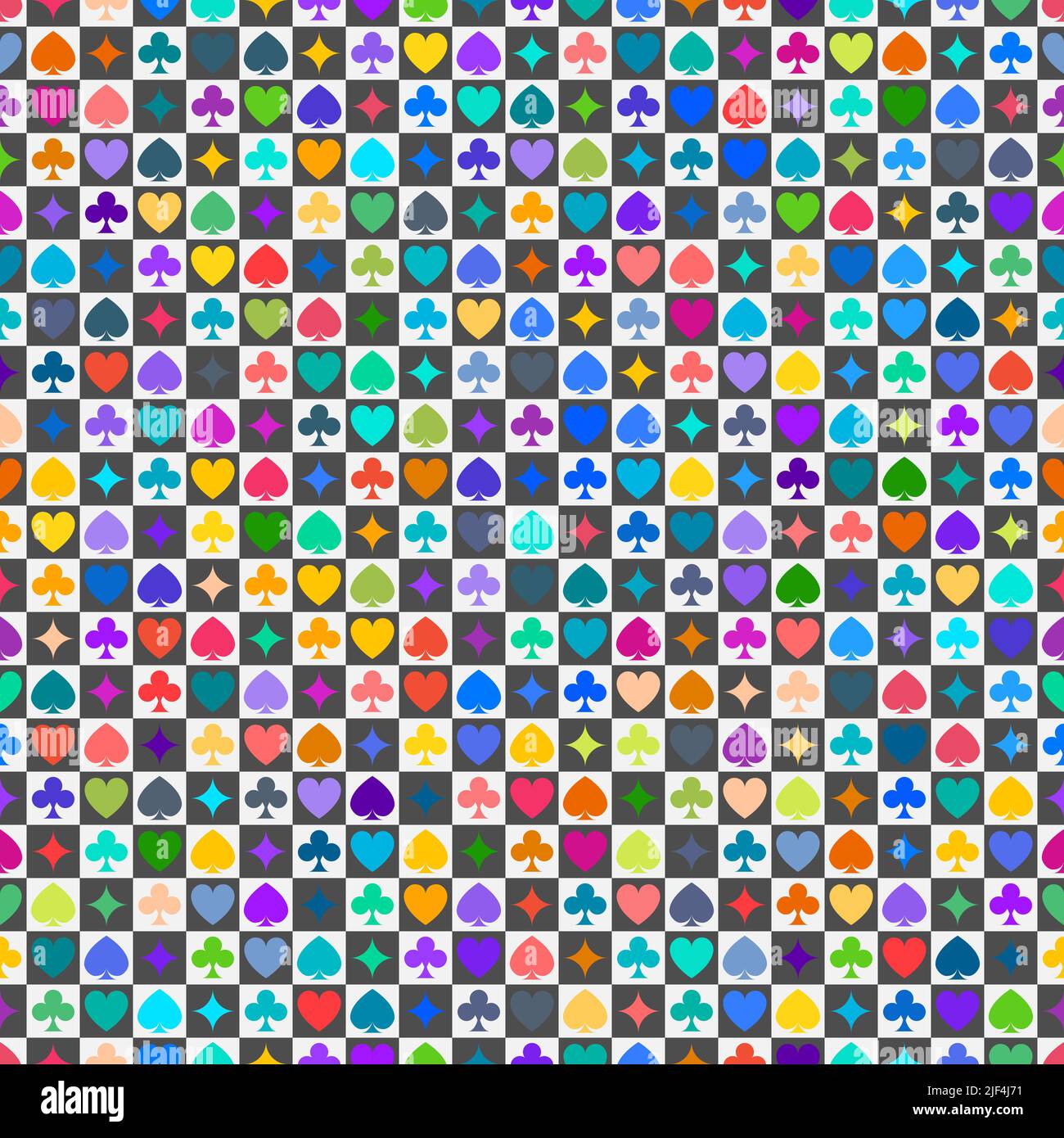 Vector playing cards suits seamless patterns. Backgrounds card suits ...