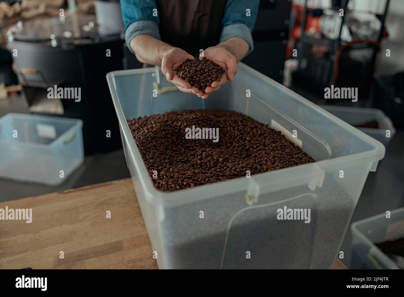 Crop unrecognizable male barista hi-res stock photography and images ...