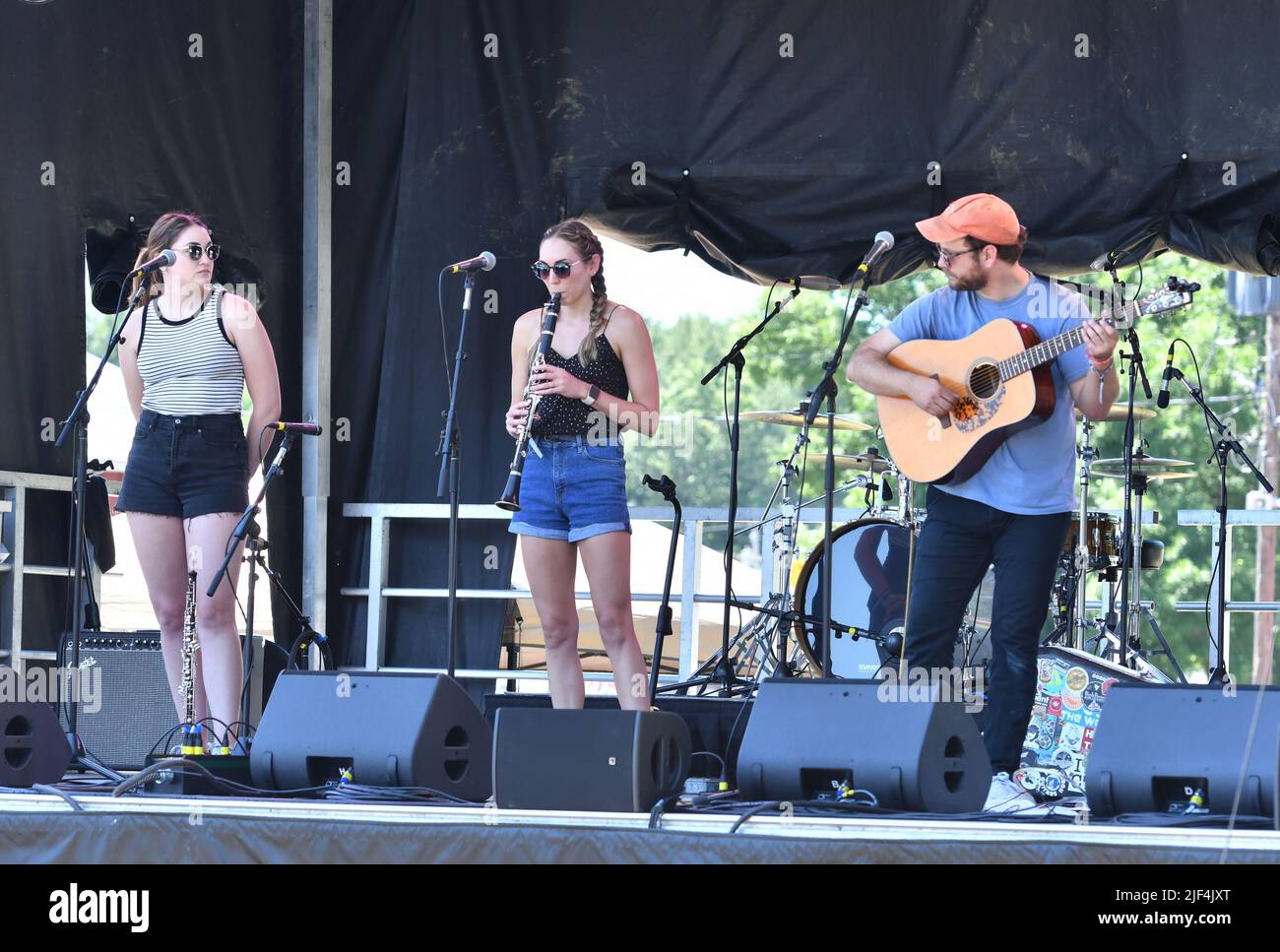Musician Matthew Fowler is shown performing on stage during a “live ...