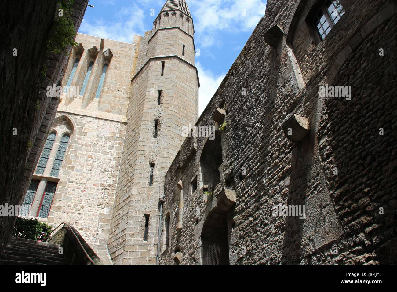 medieval abbey at mont-saint-michel in normandy (france Stock Photo - Alamy