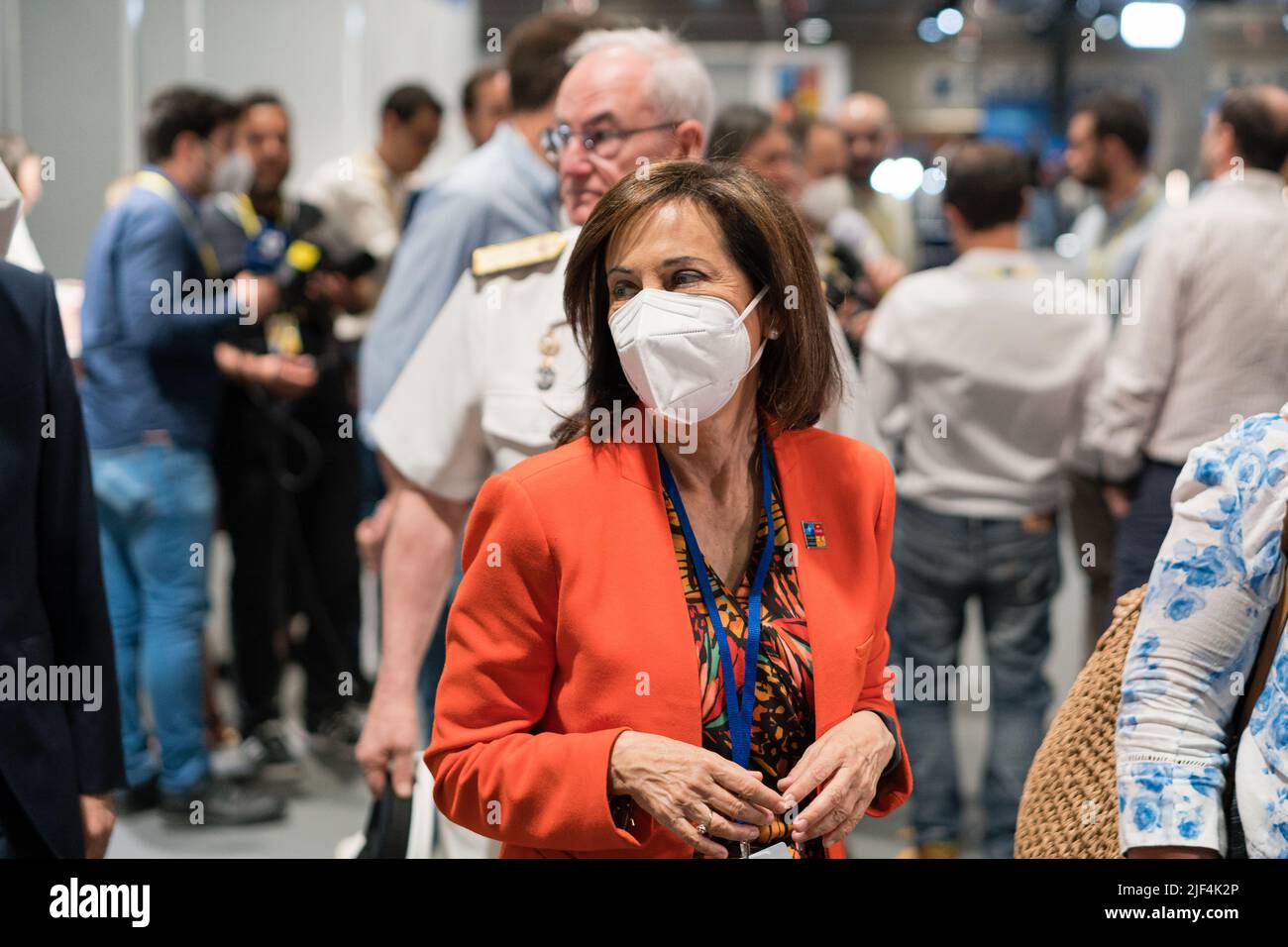 Margarita Robles, Spanish defense minister seen at IFEMA during the ...