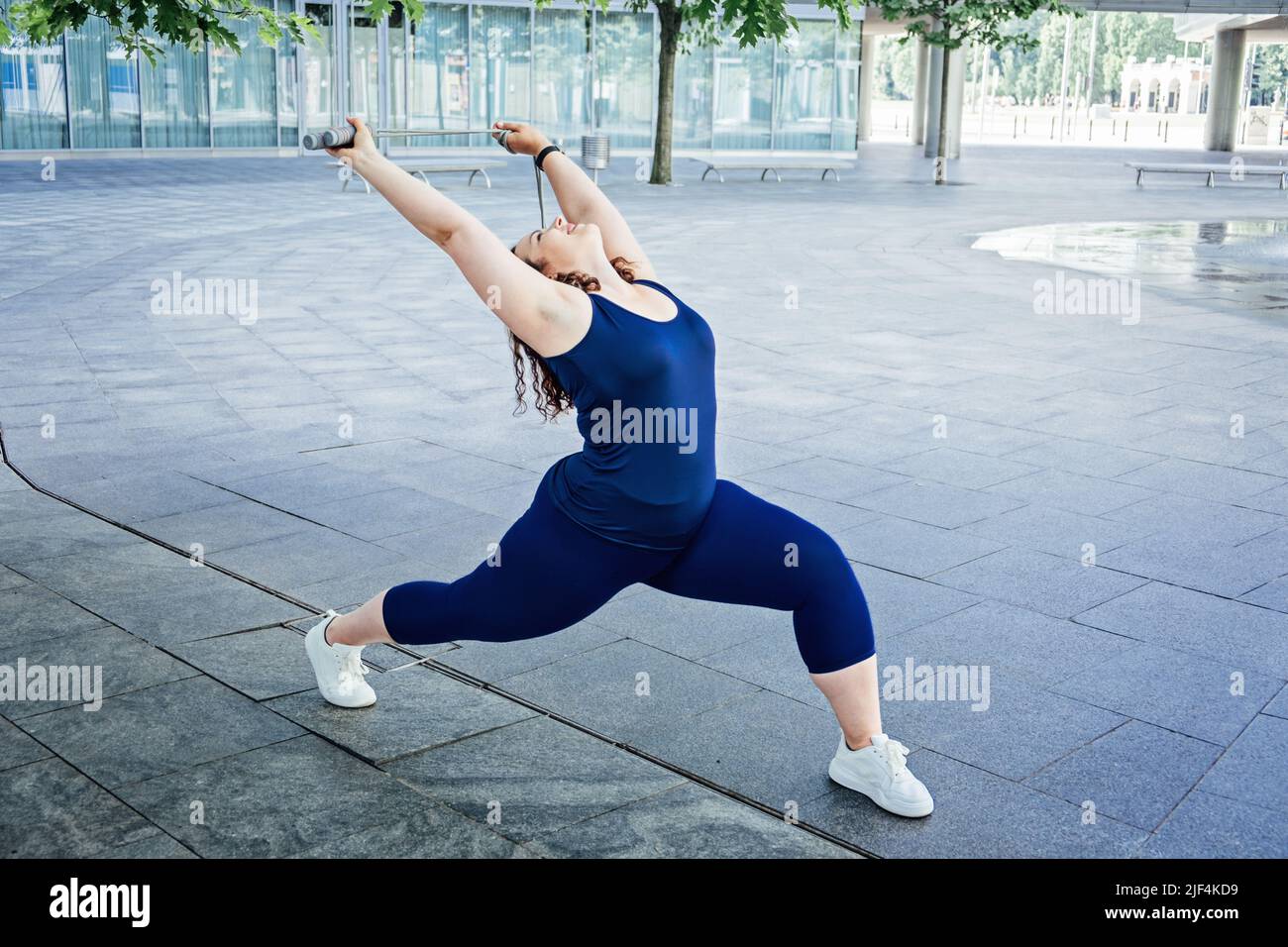 Plus size model doing fitness hi-res stock photography and images - Alamy